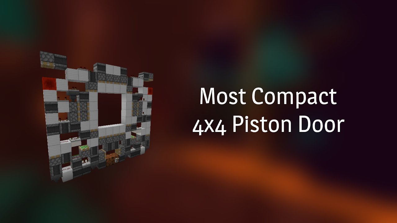 Most Compact 4x4 Piston Door (Java) | Minecraft 1.19 - YouTube