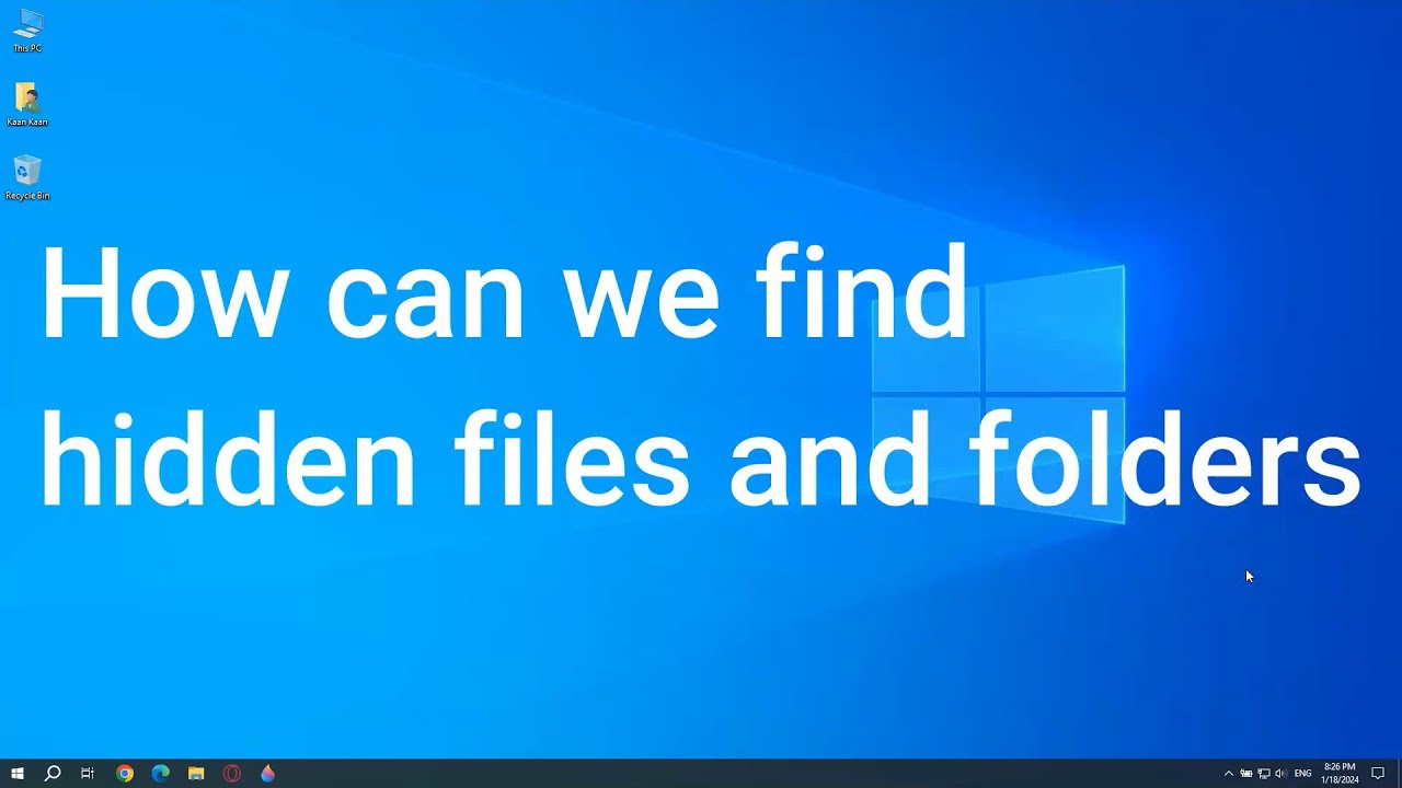 How can we find hidden files and folders on the computer ? - YouTube