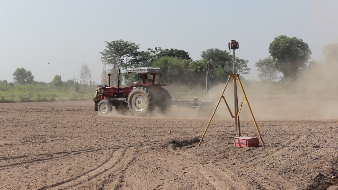 Laser Guided Land Leveler - Laser Tractor Attachment - Village Vlog ...