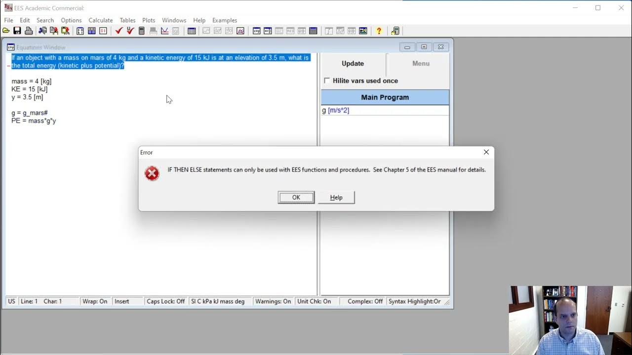 EES Tutorial 2 - Built-in constants, coding and printing to pdf - YouTube