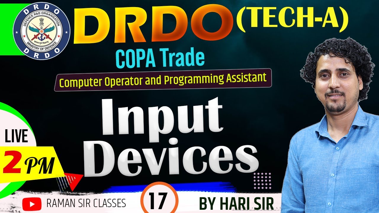 17 | Input Devices | Computer Class| | DRDO (TECH-A) COPA Trade TIER-1 ...