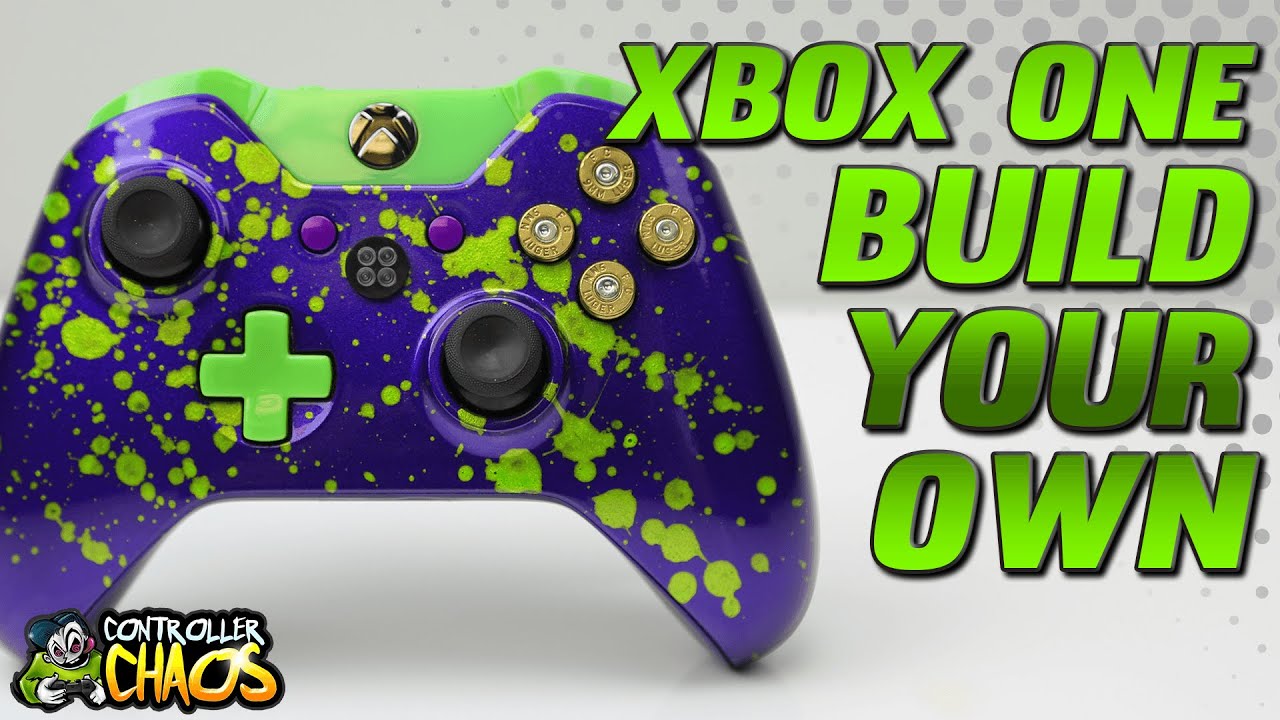 Xbox One - Purple and Green Splatter - Custom Controller - Controller ...