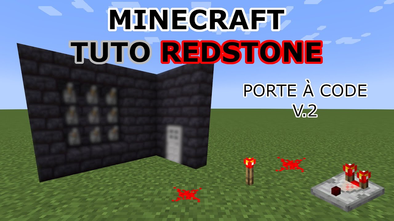 Tuto redstone (FR) porte a code v2 - YouTube