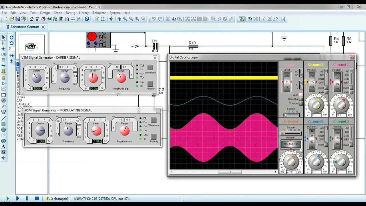 AM Modulator using MC1496 - YouTube