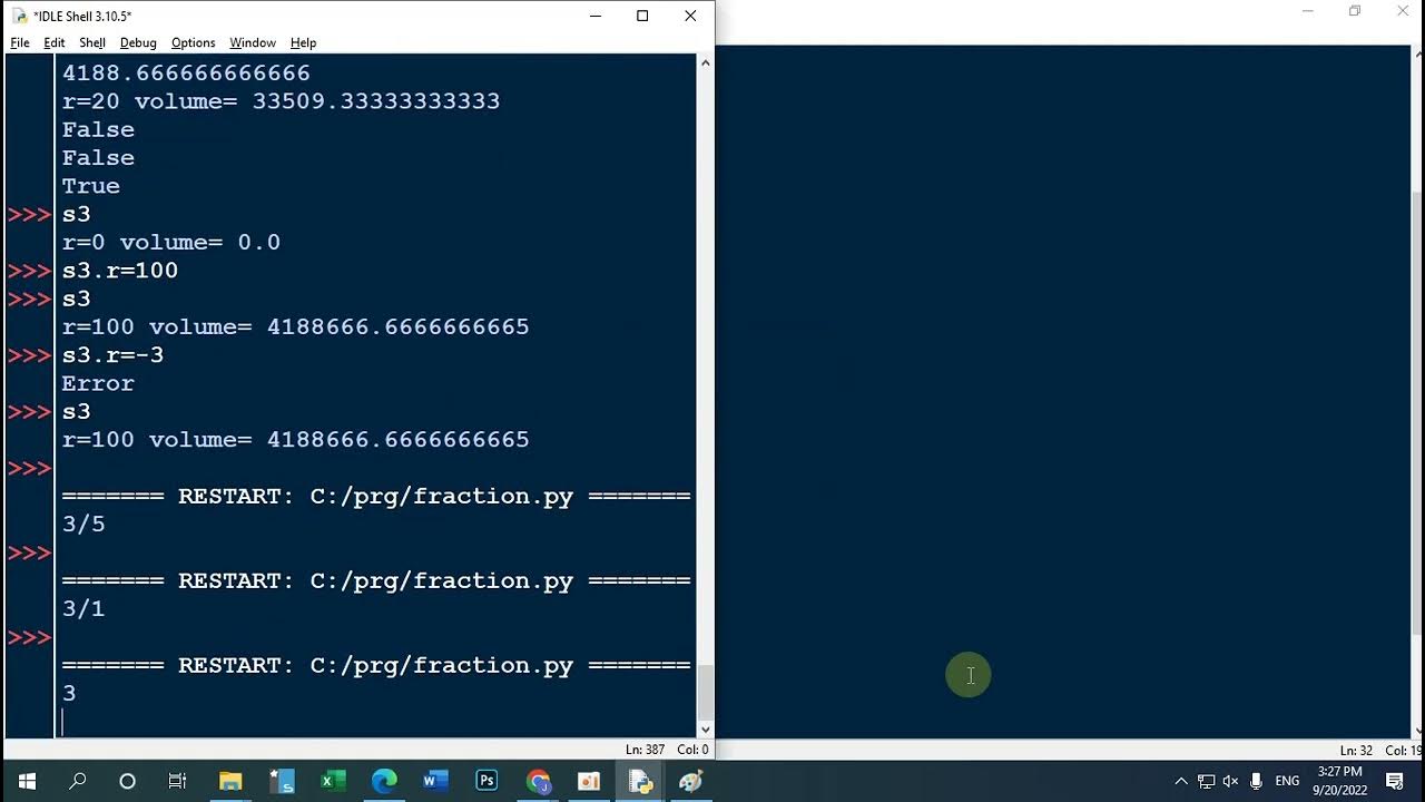Python6 J13 Q5 Oop Fraction Youtube