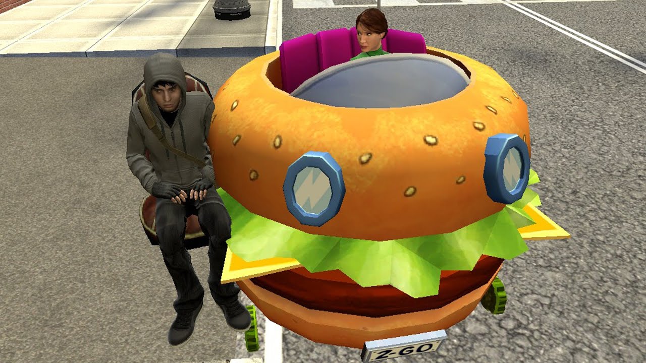Gmod Funny SPONGEBOB SQUAREPANTS Mod (Patty Wagon in Garry's Mod) - YouTube