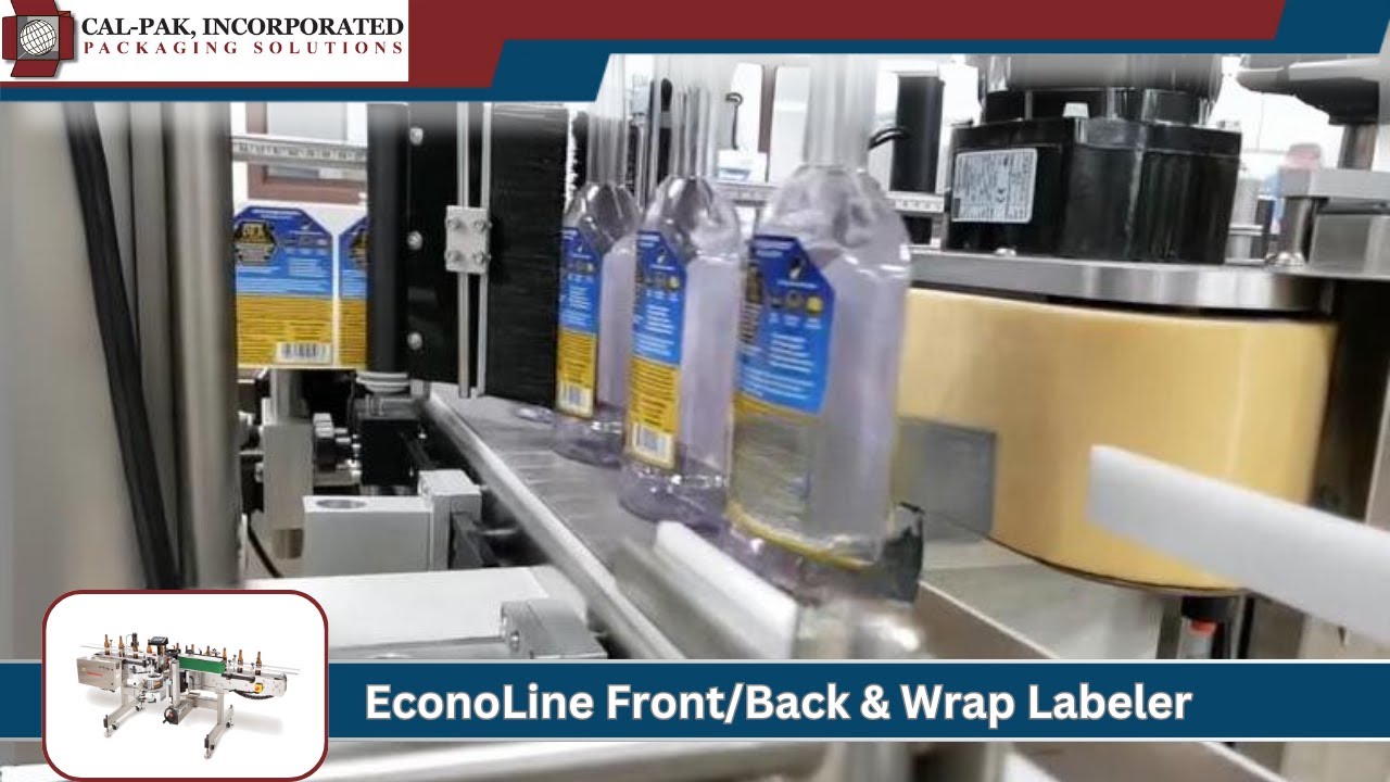 Econoline Front/Back & Wrap Inline Labelers - PET Bottles - YouTube