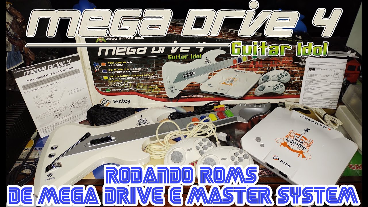 Mega Drive 4 Guitar Idol rodando rom de Mega e Master System - YouTube