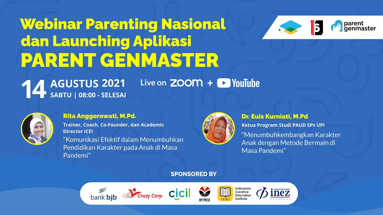 Webinar Parenting Nasional dan Launching Aplikasi PARENT GENMASTER JFLS ...