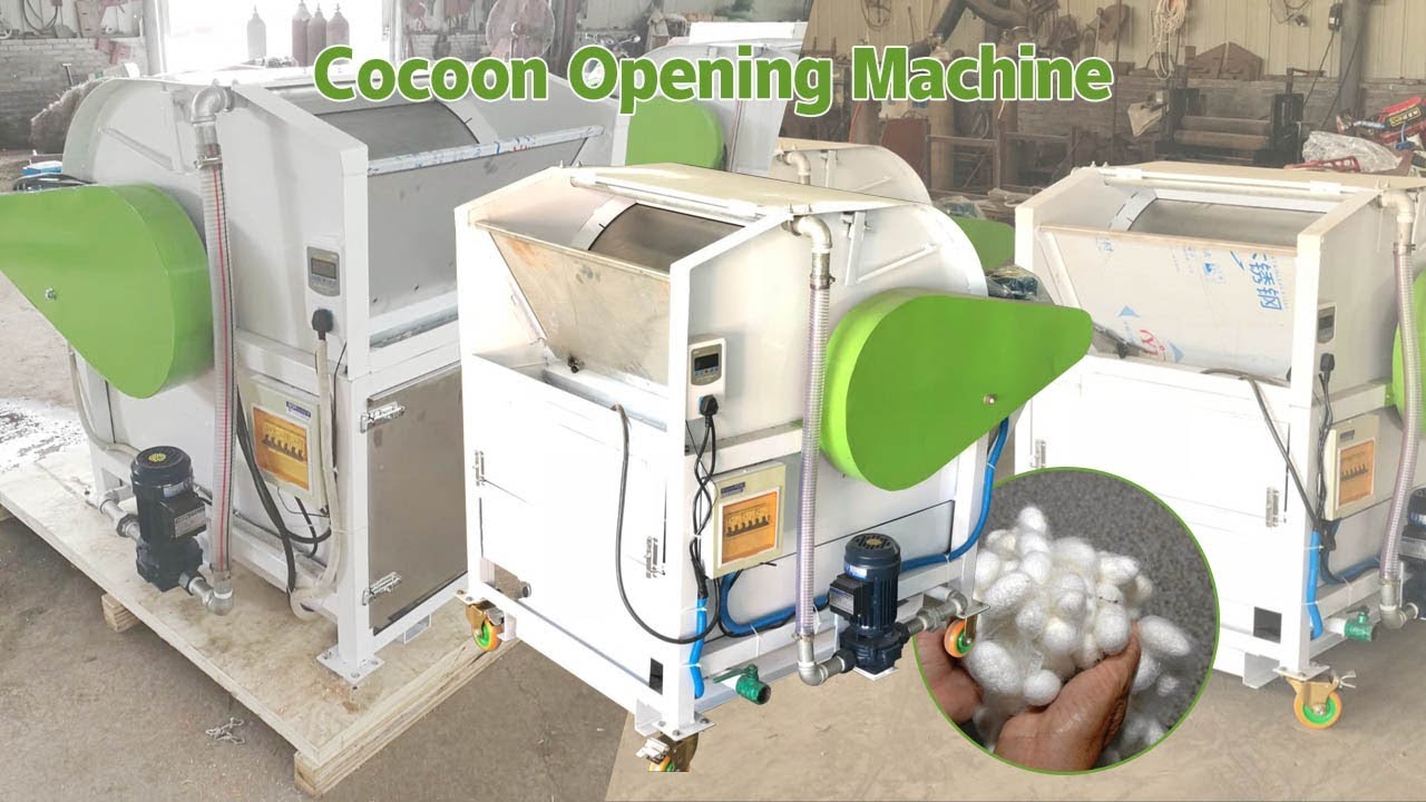 cocoon opening machine from tina - YouTube