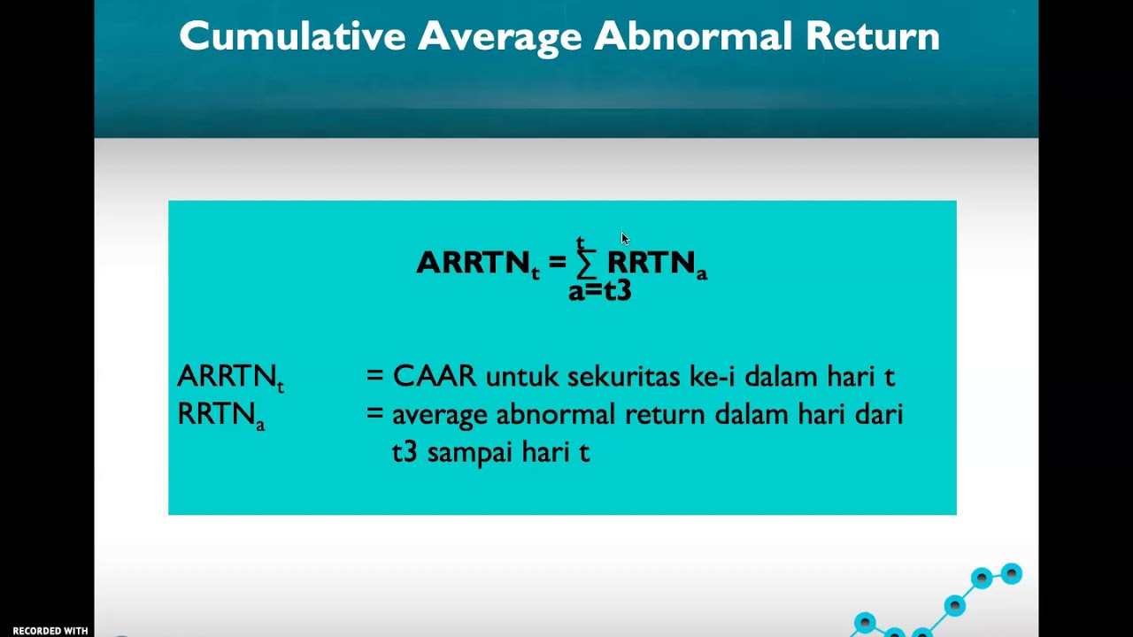 Penggunaan Model Abnormal Return pada Penelitian Keuangan - YouTube