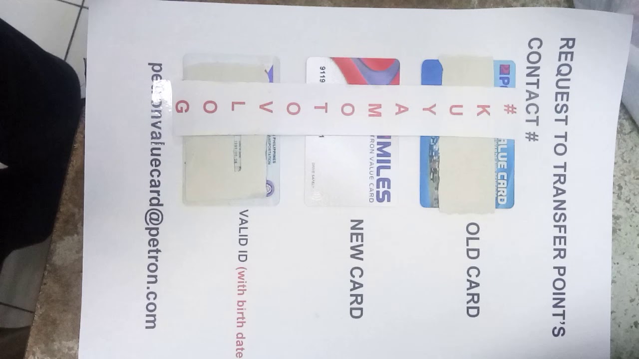 petron value card transfer points - YouTube