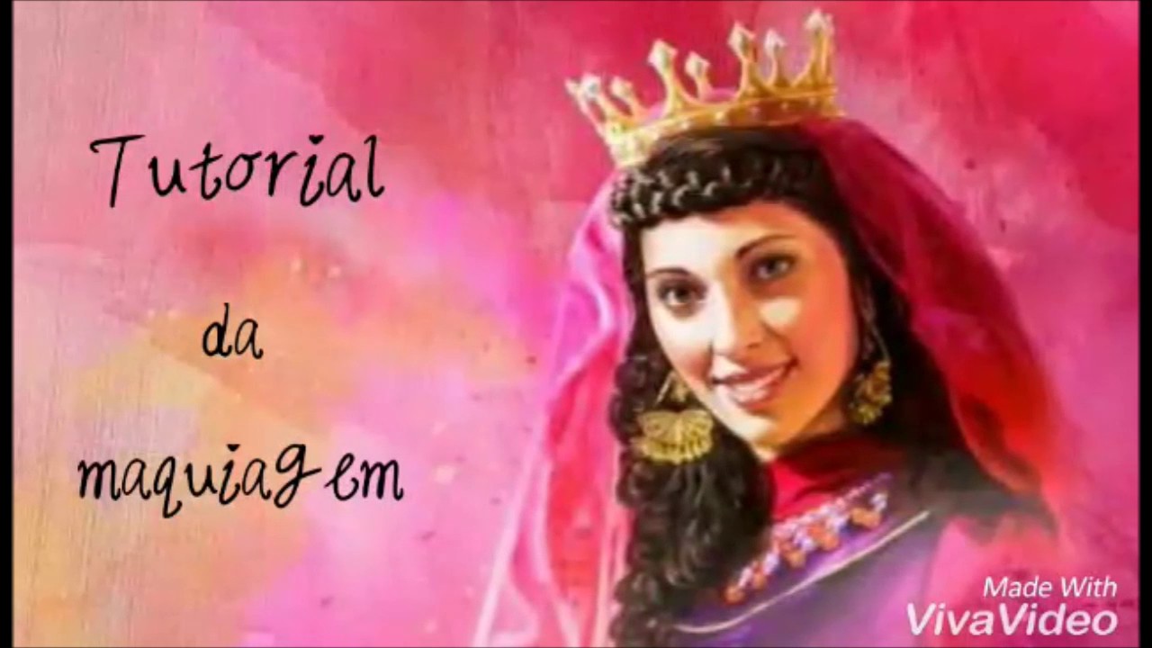 Rainha Ester: Designer da roupa e tutorial da maquiagem - YouTube