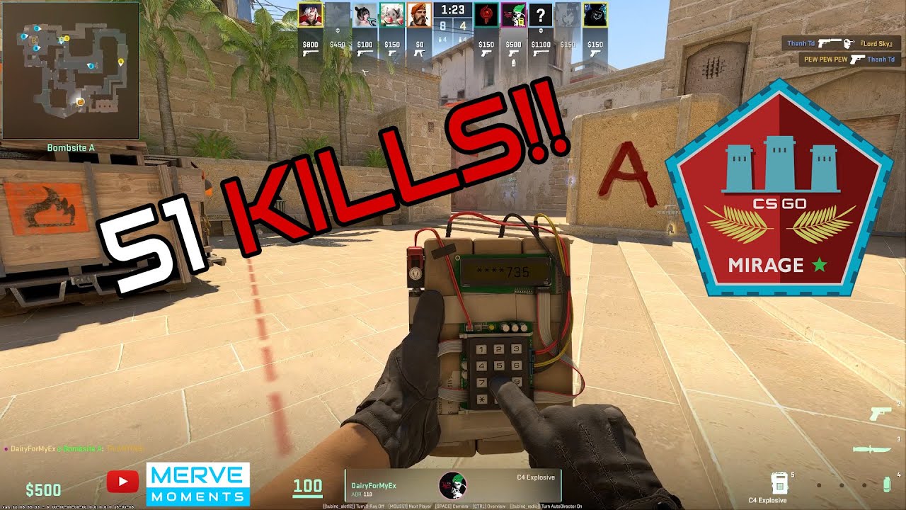 CSGO2: Mirage 51 Kills!! by DairyForMyEx - YouTube