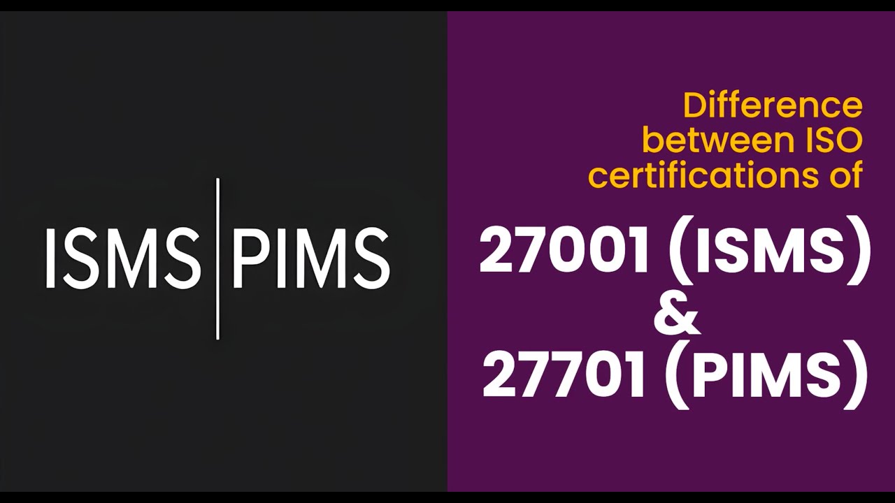 Difference between ISMS & PIMS - YouTube
