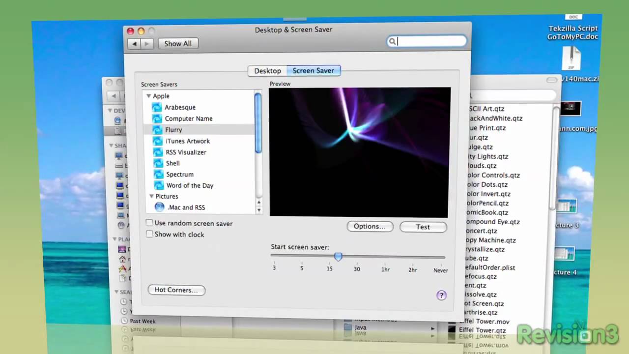 Hidden Screen Savers in OS X - Tekzilla Daily Tip - YouTube