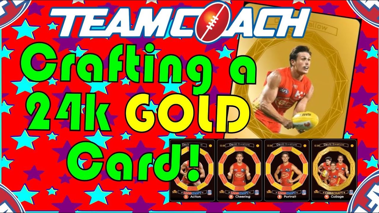 Crafting a 24k GOLD PLATED CRAFT PRIZE CARD from AFL Teamcoach 2021 ...