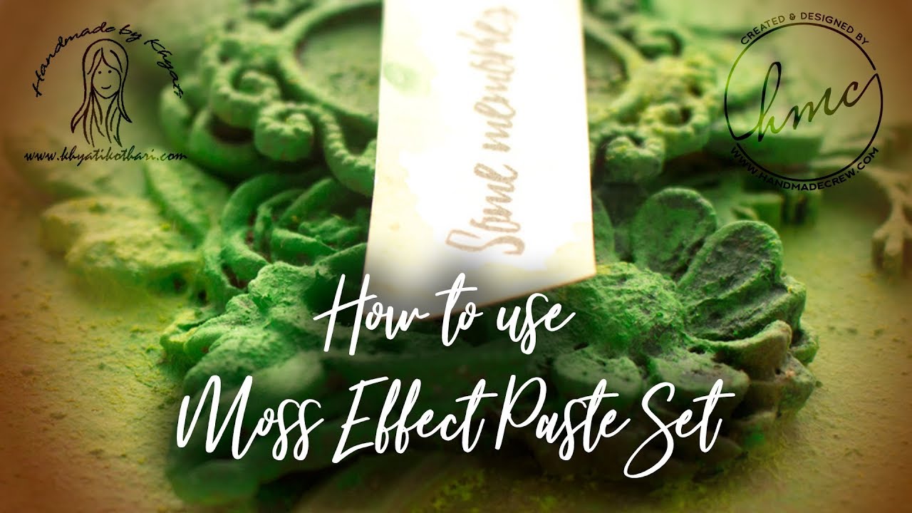 Mixed Media mini canvas using Moss effect Paste [ How to Video Tutorial ...