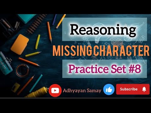 Reasoning//Missing Character//Number Puzzle//Practice Set #8 - YouTube