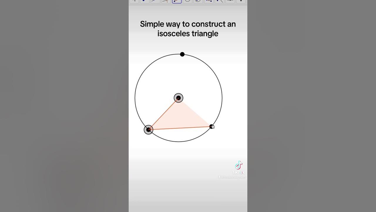 Simple Way to Construct an Isosceles Triangle - YouTube