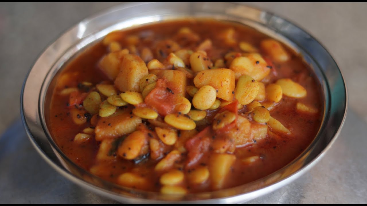 Vaal Bateta Curry Recipe || Green Vaal Sabji || Butter Beans Curry ...