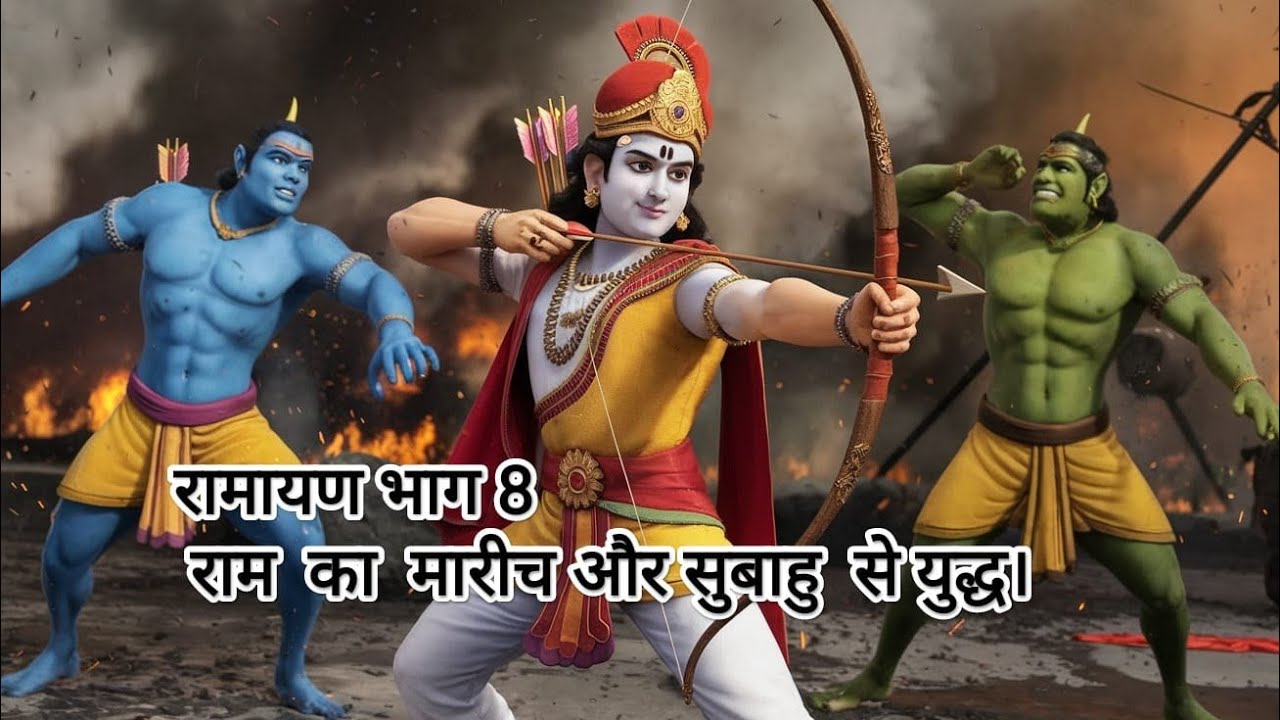 RAMAYAN PART 8 RAM JI KA MARICH OR SUBHAHU SE YUDH - YouTube