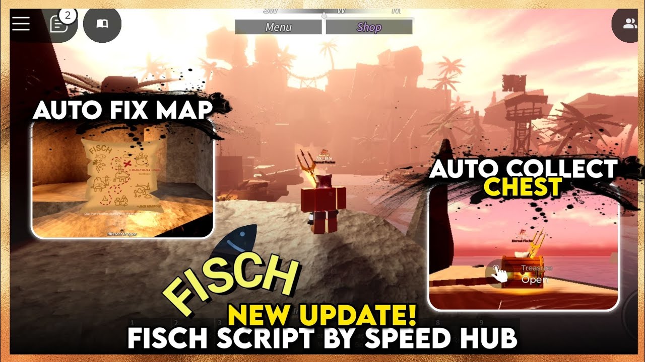 NEW UPDATE Fisch Script! | Auto Collect Treasure Chest | Auto Fix Map ...