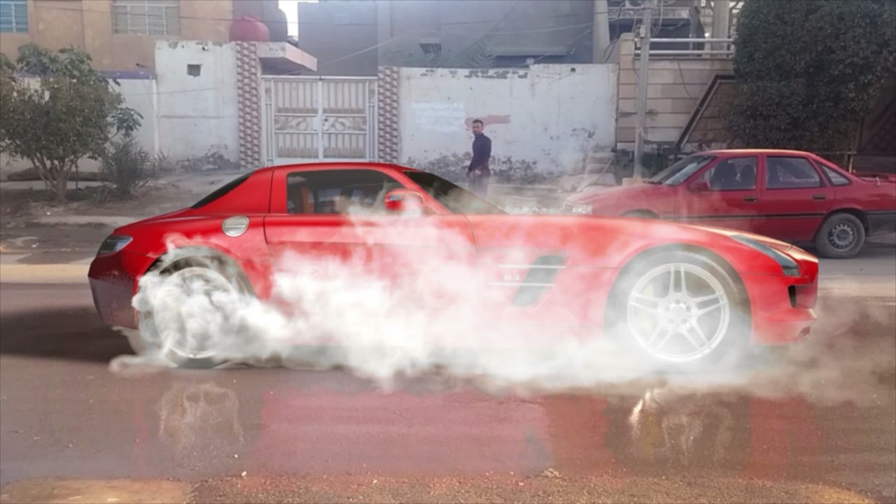 car burnout using cinema 4d+turbulencefd and after effects - YouTube