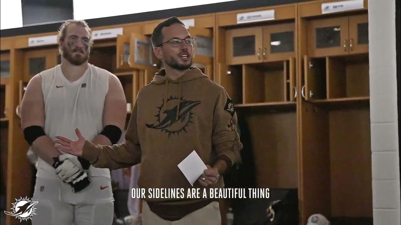 FULL MIKE MCDANIEL LOCKER ROOM SPEECH AFTER MIAMI DOLPHINS WIN OVER LAS VEGAS RAIDERS - YouTube
