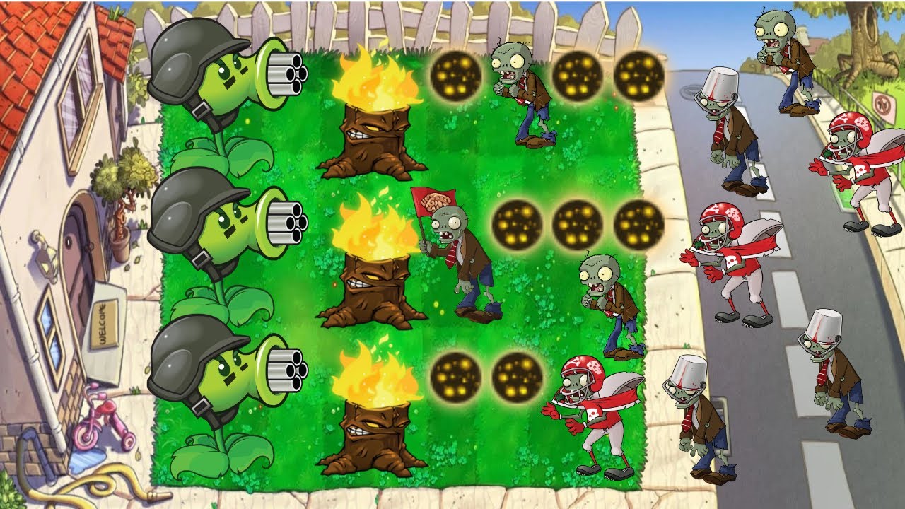 PLANTS VS ZOMBIES ACROSS WITH BIG FIRE 🔥FULL VIDEOS HERE😬#pvz # ...