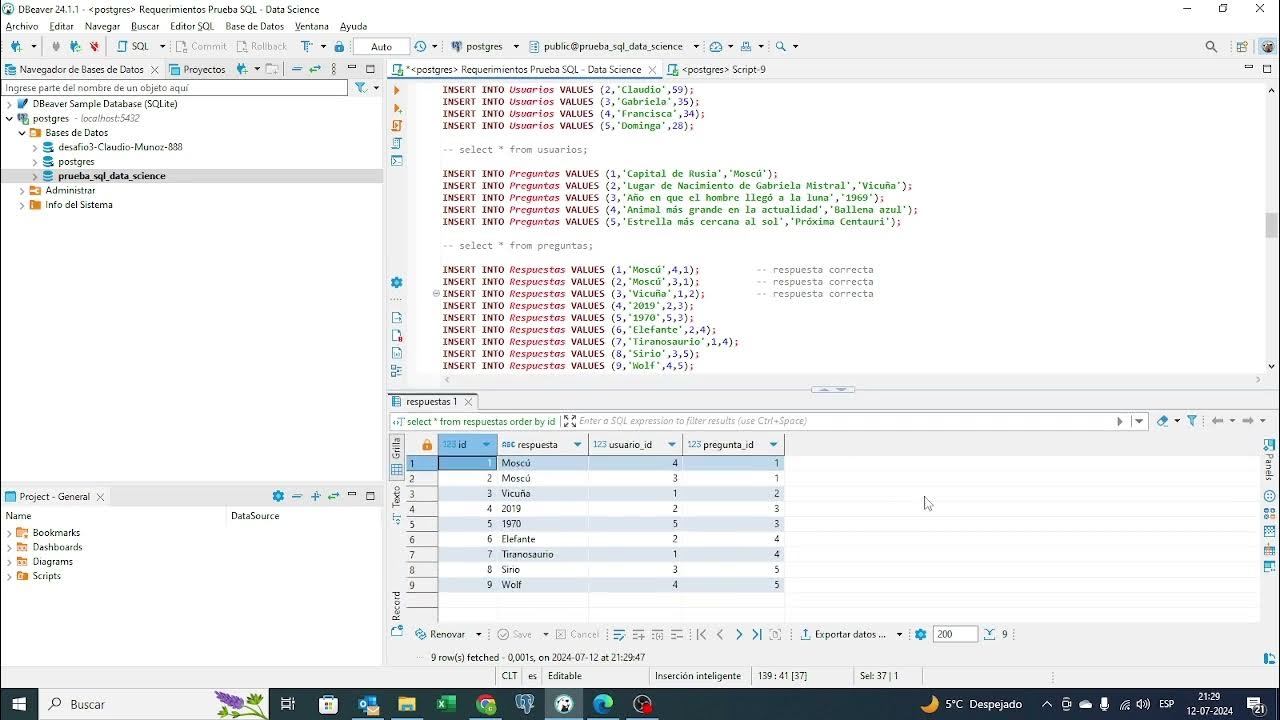 Prueba SQL Claudio Muñoz - YouTube