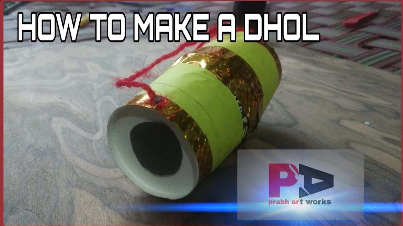 How to make dhol with waste materiel - YouTube