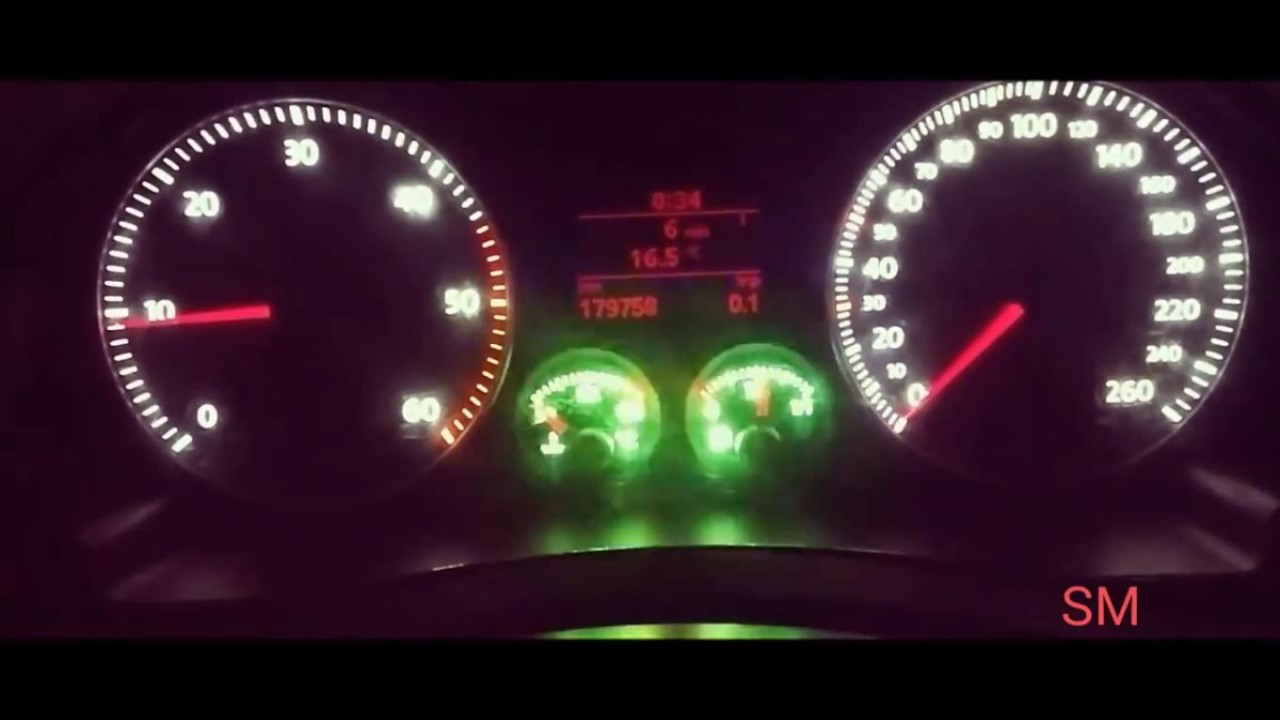 rgb led compteur golf 5 - YouTube