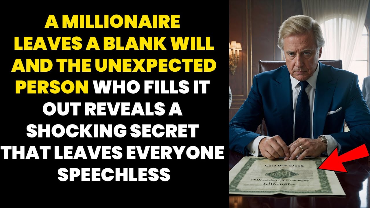 A Millionaire Left A Blank Will On His Desk… Who Filled It Out Will ...
