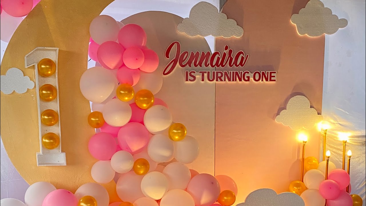 DIY DEKORASI BIRTHDAY PAPAN BALON OUTDOOR MINIMALIS MODERN - YouTube