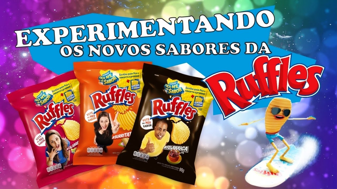 🔴🍟 NOVOS SABORES RUFFLES: CALABRESA, FEIJOADA E BURRITO!!! | 🎁 Olha ...
