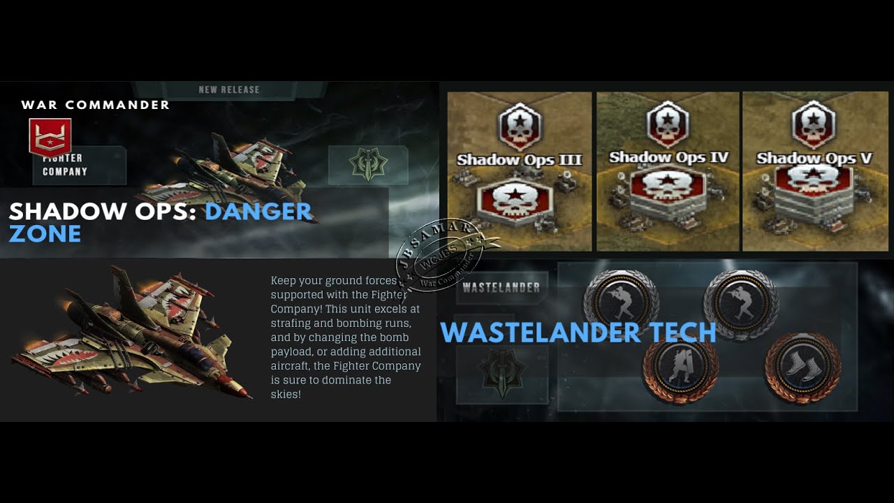 War Commander : Shadow Ops : Wastelander Tech Base ( III, IV, V ) - YouTube