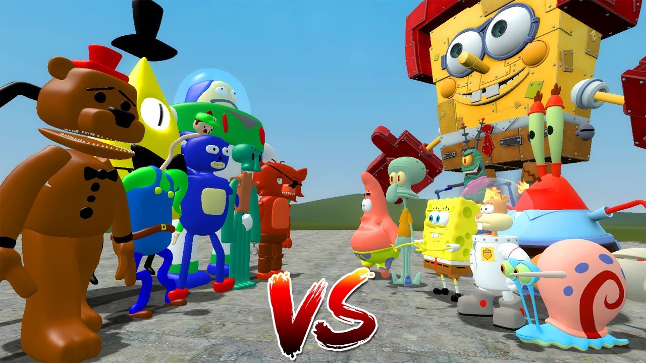 ALL NEW 3D SANIC CLONES MEMES (3D MEMES) VS SPONGEBOB NPCS in Garry's ...