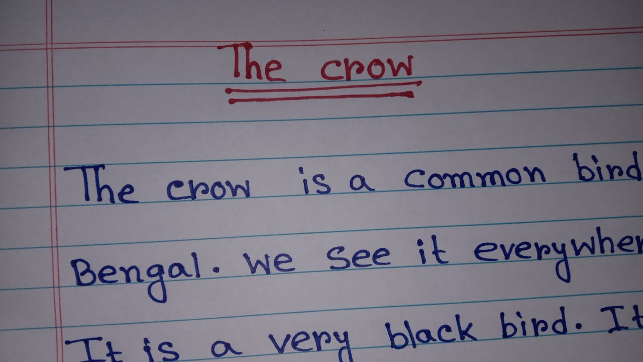 The Crow //English paragraph//paragraph writing//. - YouTube