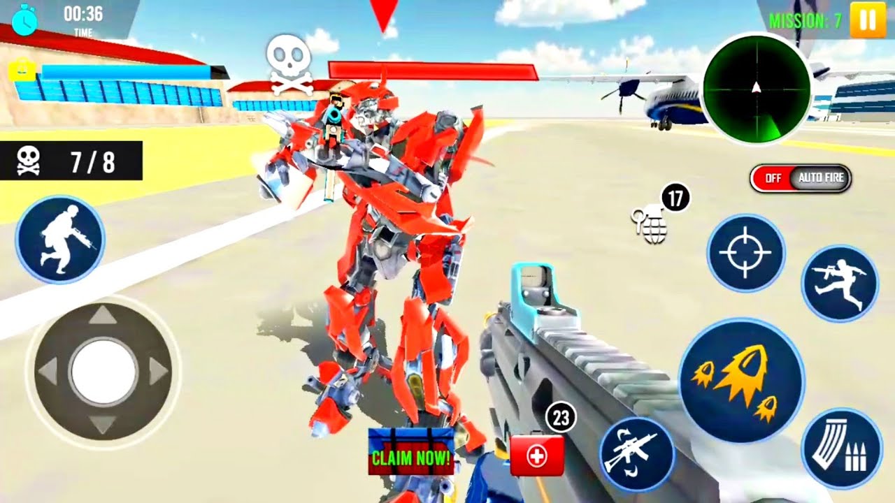 FPS Robot Transform Battle : Shooter FPS Game -AndroidGamePlay# Part6 ...