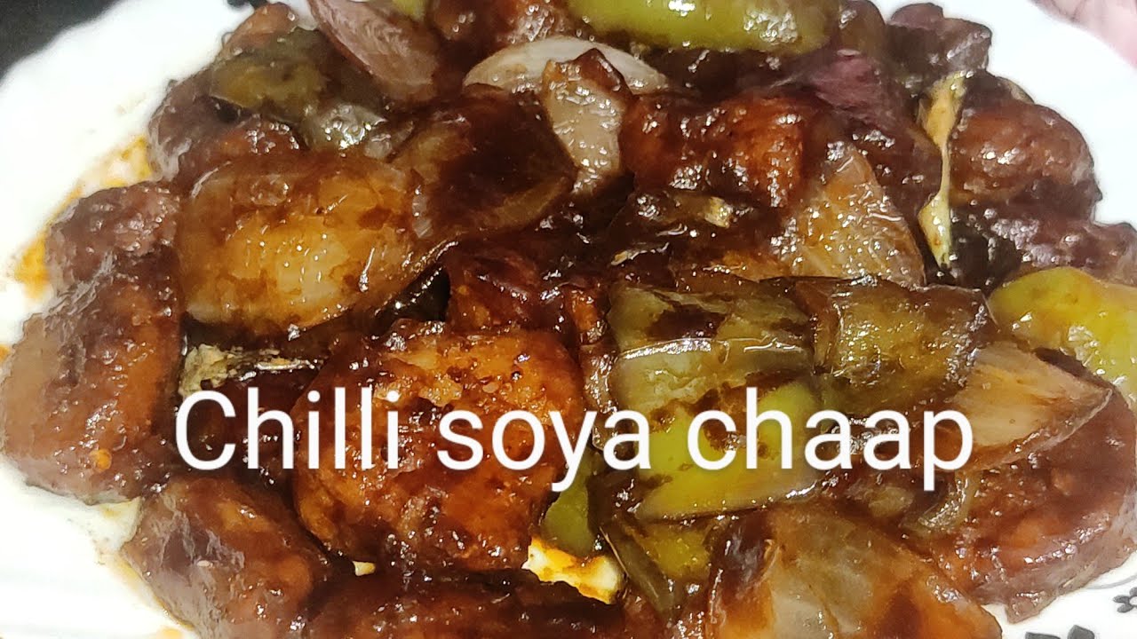 chilli soya chaap in easy style - YouTube