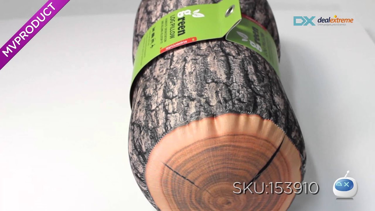 DX: Cute Wooden Log Pillow Cushion - YouTube