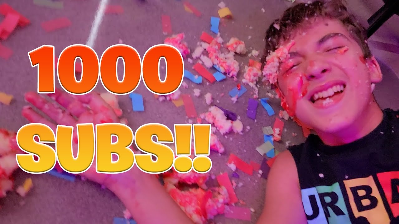 1000 SUBSCRIBER special!!! 🎉 (I got cake smashed) - YouTube
