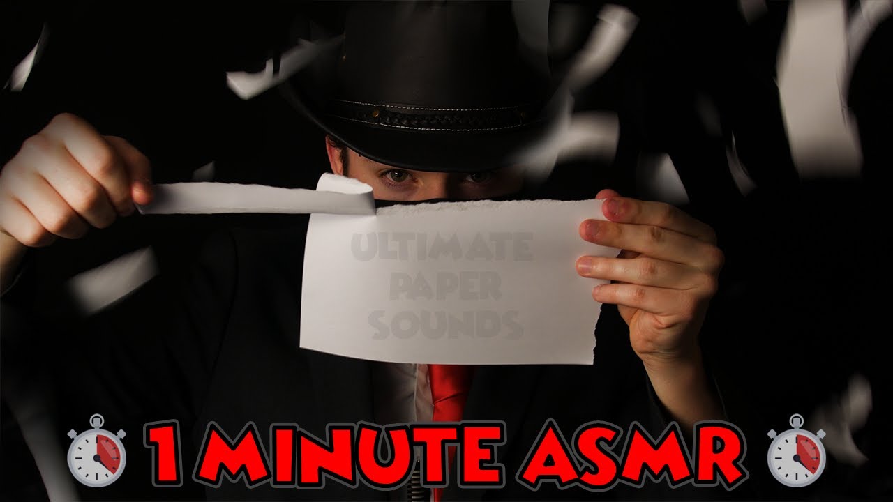 1 Minute ASMR ⏱ The ULTIMATE paper triggers video 📜 cutting ripping 😱 ...