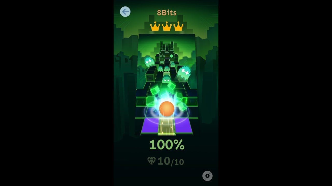 Rolling Sky | 8Bits All Gems and Crowns %100 - YouTube