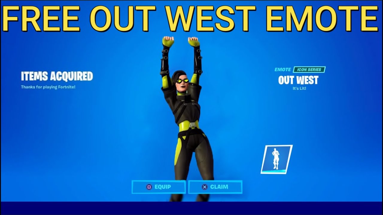 HOW TO GET NEW OUT WEST EMOTE IN FORTNITE! (CHAPTER 2) - YouTube
