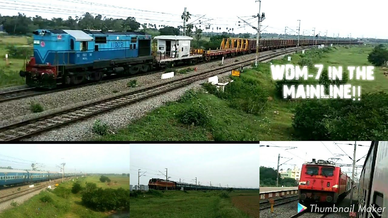 TNP WDM-7 in the mainline!! And other 3 trains.. 4 in 1 compilation at ...