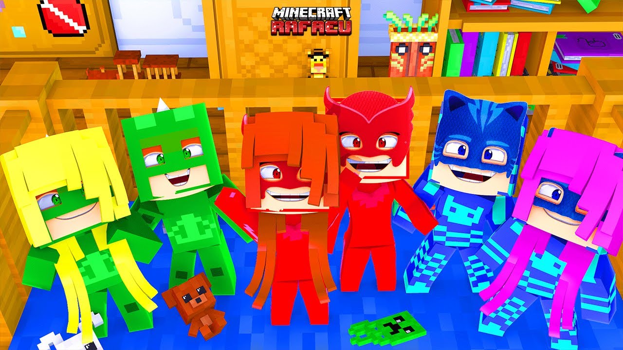 Esses SÃO os IRMÃOS dos PJ Masks no Minecraft - YouTube