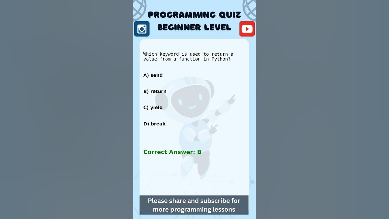 Programming Quiz-Beginner Level #python | #ai | #machinelearning | #datascience | #coding | # ...