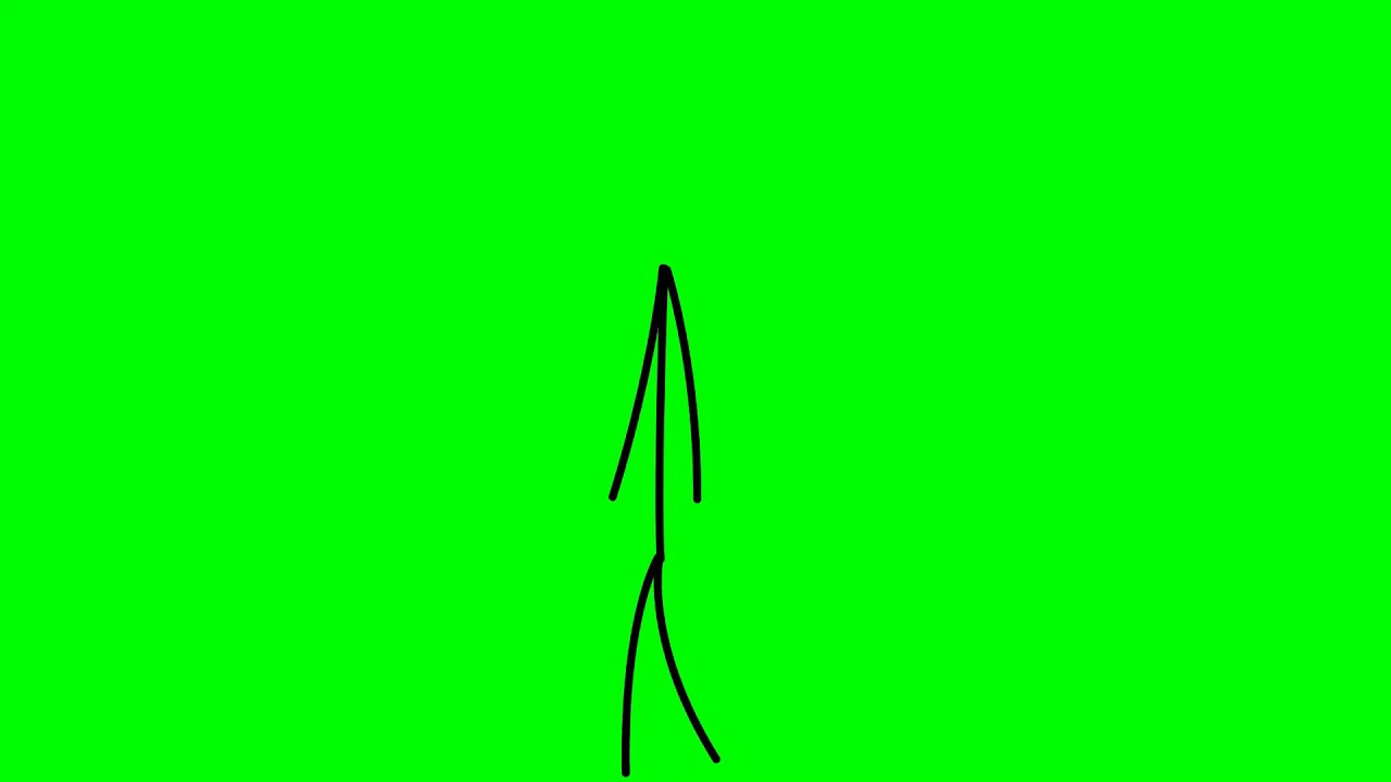 Stickman Walk Cycle Green Screen | Free To Use | - YouTube